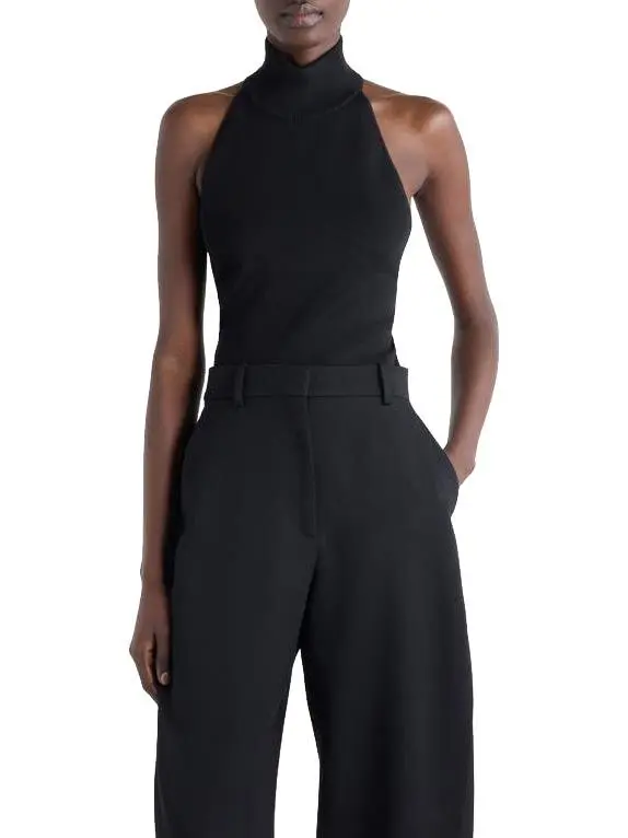 Givenchy High Neck Open Back Top - Black