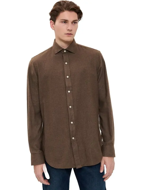 Polo Ralph Lauren Brushed Twill Sport Shirt - Alpine Brown Heather