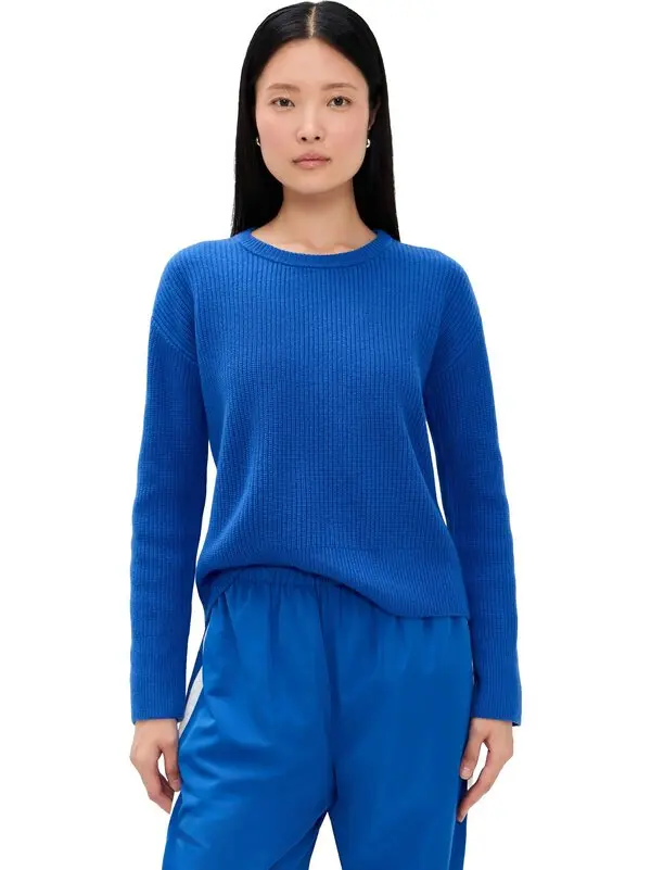 LE BOP Noelle Ribbed Wool Sweater - Saphire