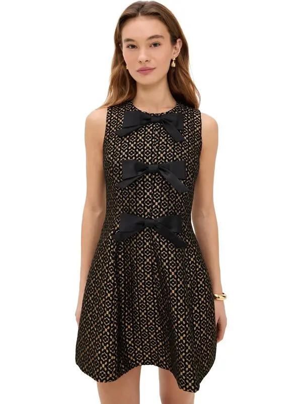 Hill House Home The Blythe Mini Dress - Metallic Brocade