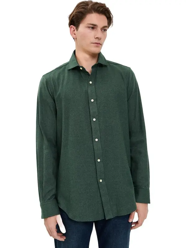 Polo Ralph Lauren Brushed Twill Sport Shirt - Landmark Green Heather
