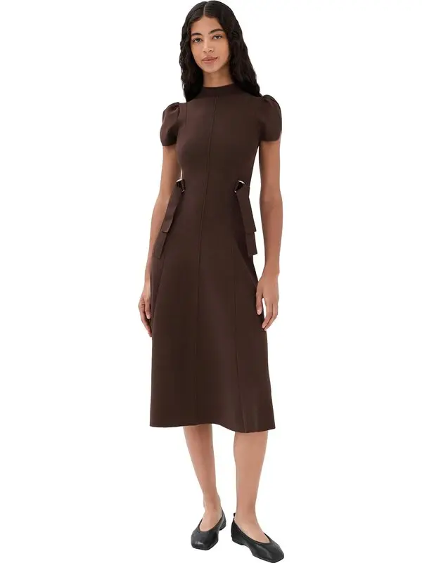 3.1 Phillip Lim Compact Rib Tulip Dress - Dk Chocolate