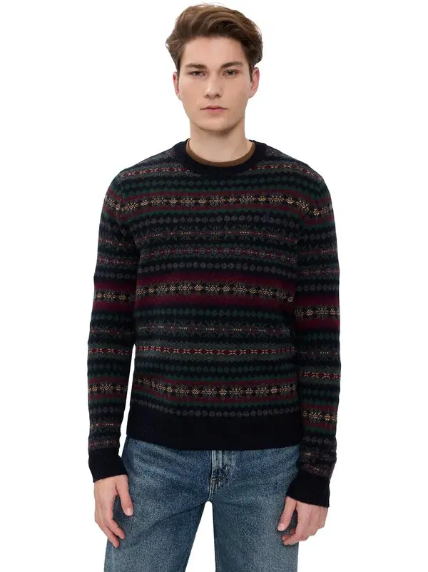 Ralph Lauren Fair Isle Crewneck Sweater - Navy Combo