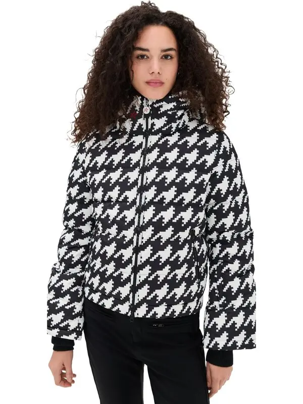 Perfect Moment Polar Flare Ski Jacket Iii B & W Houndstooth - B&w Houndstooth