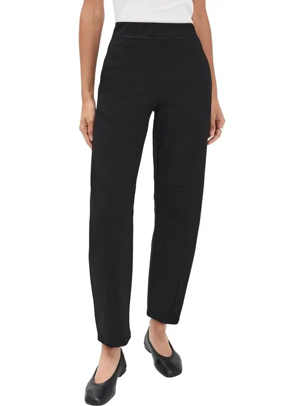 ALIGNE Markus Ponte Barrel Leg Trousers - Black