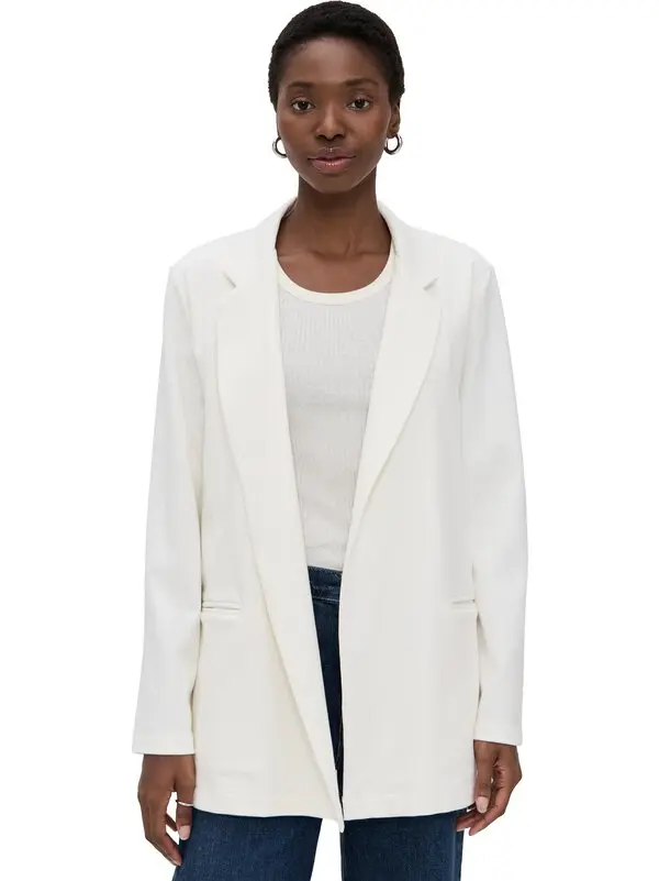 RIPLEY RADER Ponte Knit Oversized Blazer - Off White