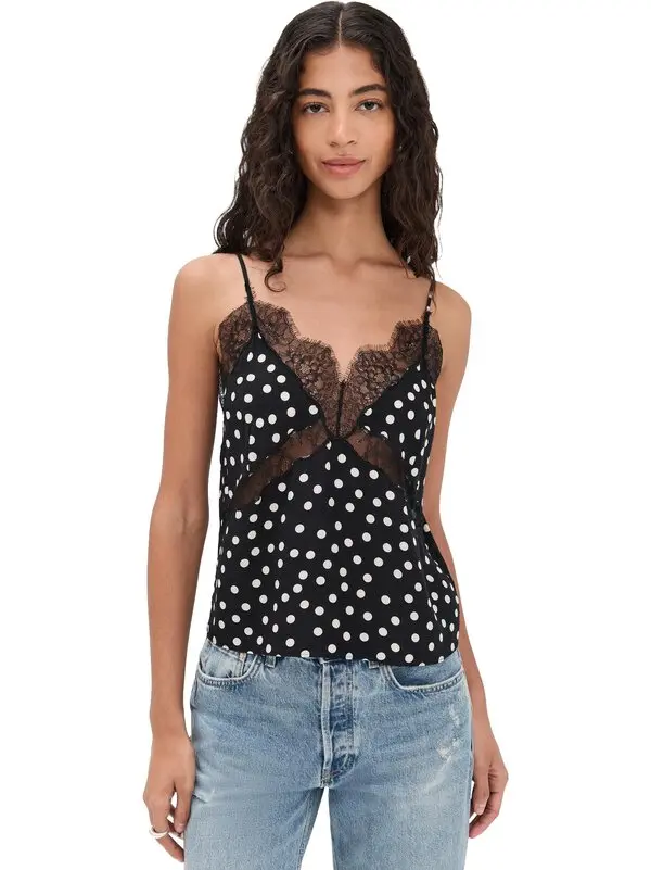 ANINE BING Amelie Camisole - White/black