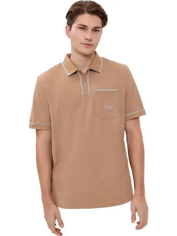 MALBON Dove Performance Pique Polo - Hawk