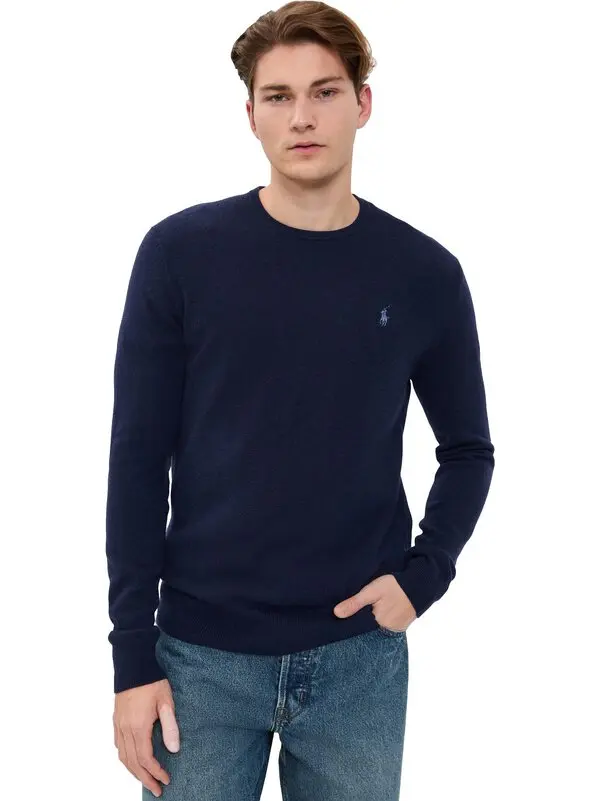Ralph Lauren Merino Wool Crew Neck Sweater - Hunter Navy