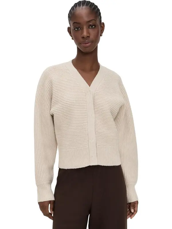LE BOP Mira Stitched Cardigan - Ivory