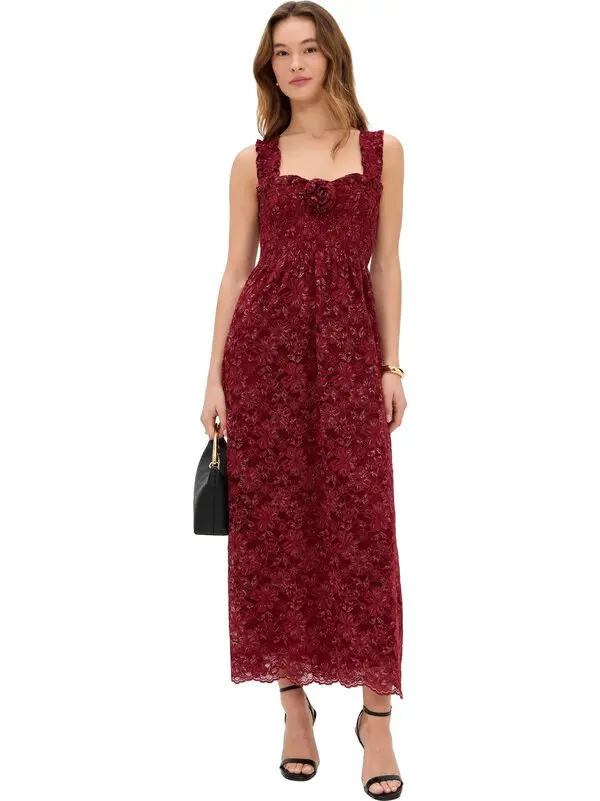 Hill House Home The Rosetta Nap Dress - Claret