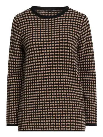 KANGRA Wool Jacquard-knit Polka Dot Crewneck Sweater - Sand