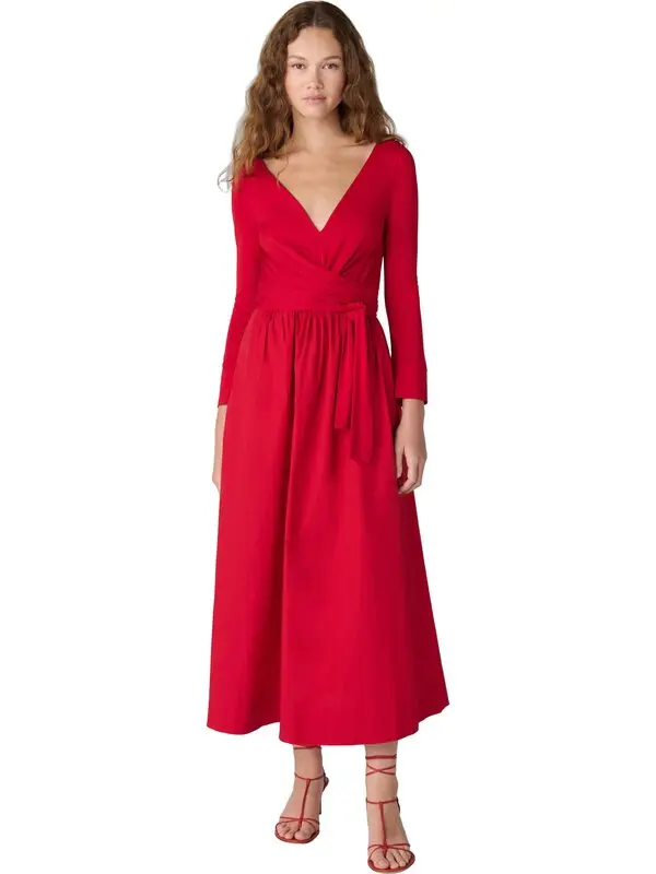 Diane Von Furstenberg Ballerina Wrap Dress - Scarlet