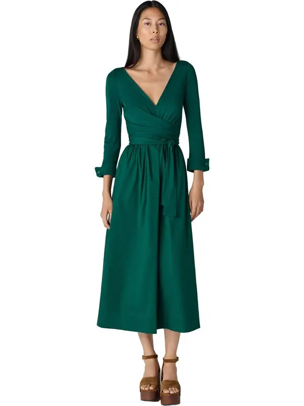 Diane Von Furstenberg Ballerina Wrap Dress - Evergreen