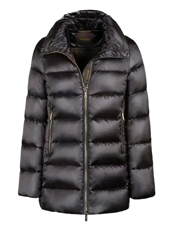 MOORER Zip-fastening Coat - Black