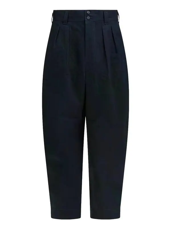 Comme Des Garçons Button-fastening Cotton Trousers - Blue