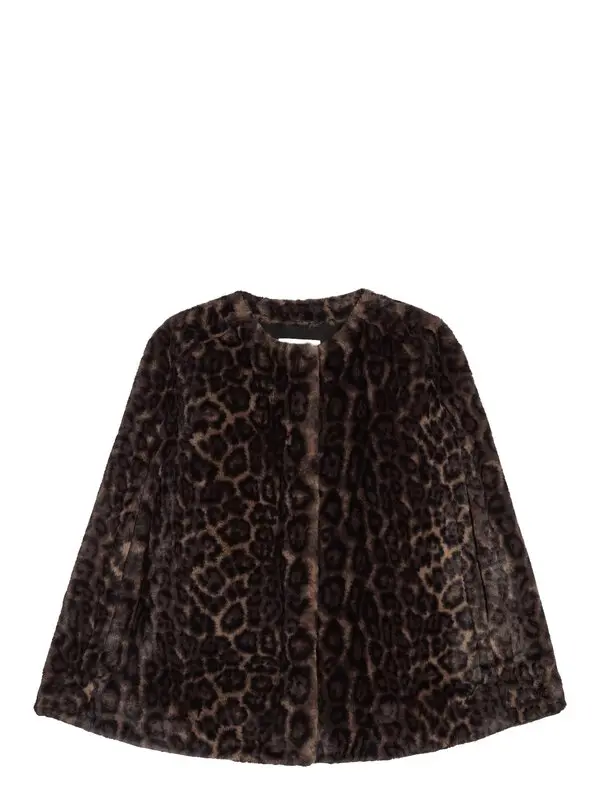 Apparis Sloane Faux Fur Cape - Animal