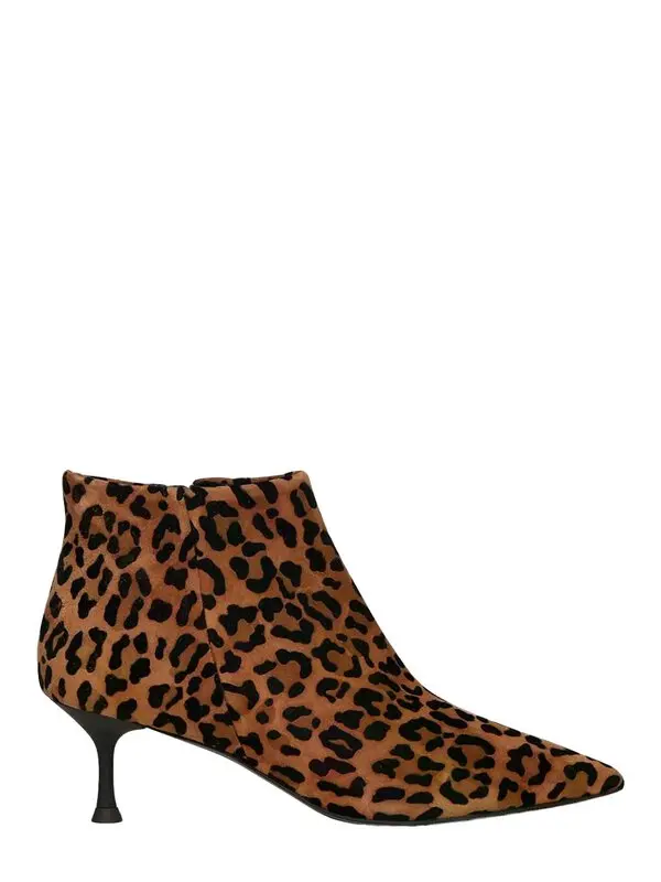 GIULIANO GALIANO Animal-print Heeled Boots - Brown