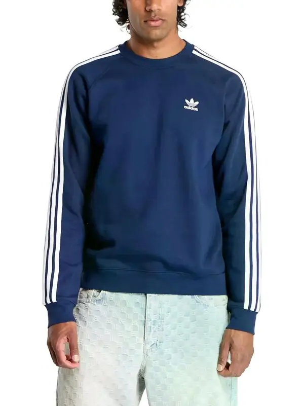 Adidas Logo-detail Crew-neck Sweatshirt - Blue