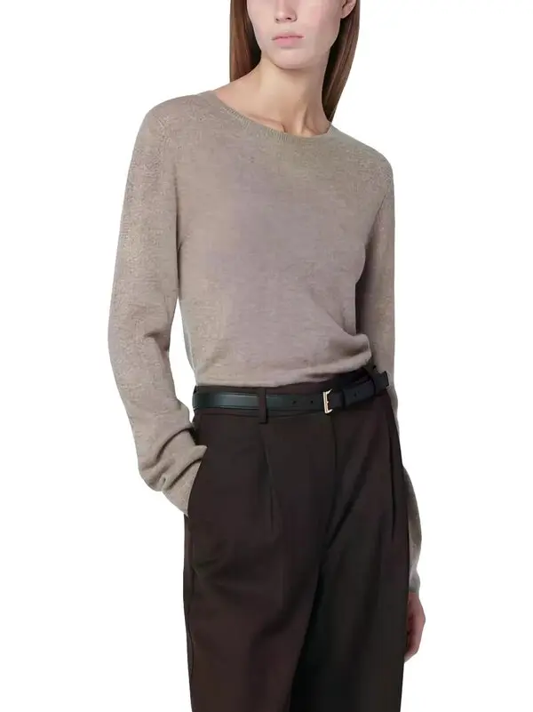 Almada Label Long-sleeve Sweater - Neutrals