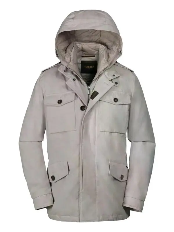 MOORER Isacco Hooded Jacket - Neutrals