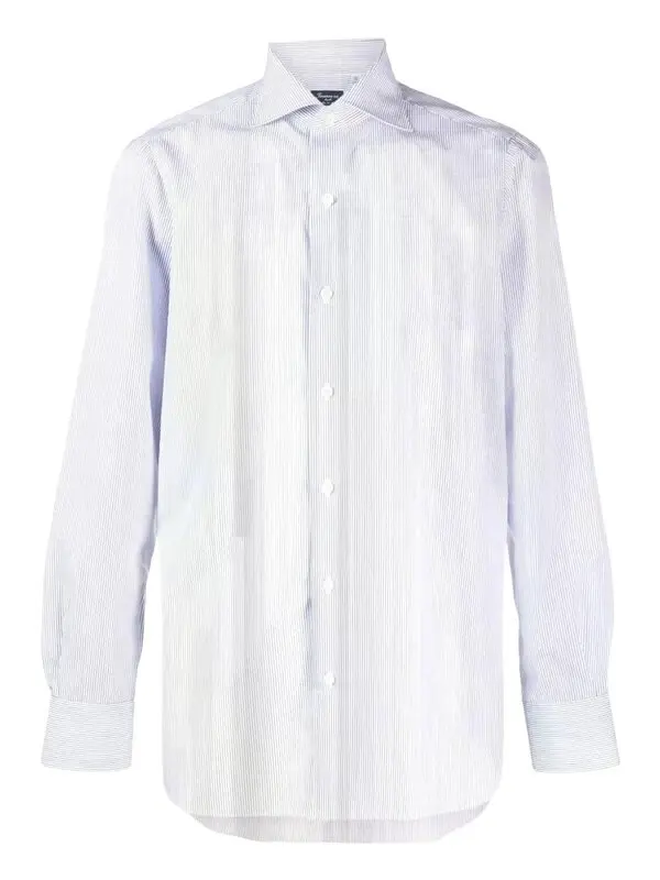FINAMORE 1925 Napoli Striped Shirt - White