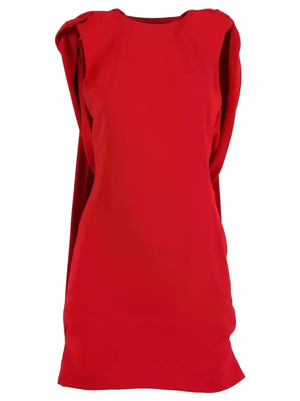 Alberta Ferretti Draped Mini Dress - Red