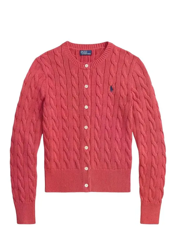 Polo Ralph Lauren Cable-knit Long-sleeve Cardigan - Red