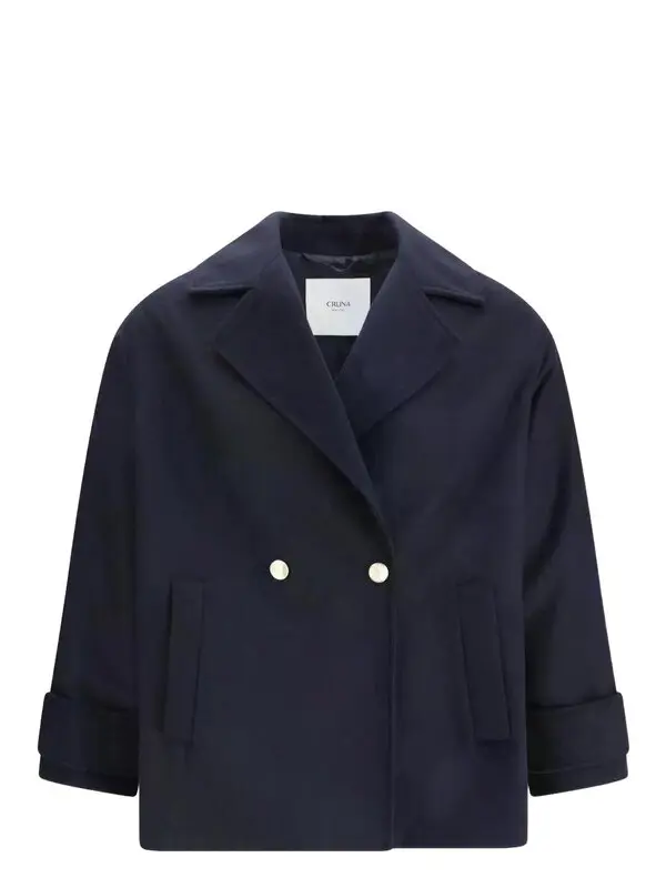 CRUNA Lora Double-breasted Jacket - Blue