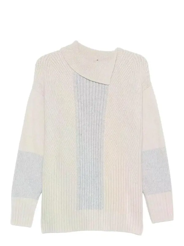 Lorena Antoniazzi Chevron-pattern Sweater - Neutrals