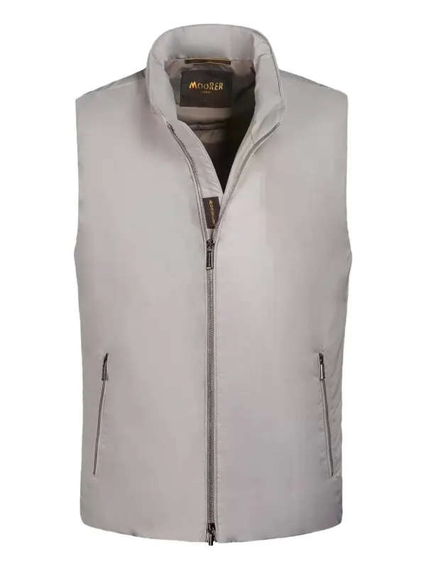 MOORER Uros Zip Gilet - Grey