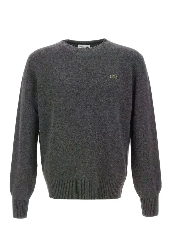Lacoste Embroidered Crew-neck Sweater - Grey