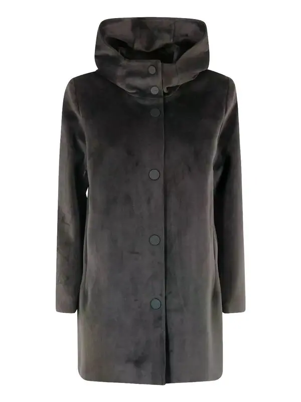 RRD Velour Buttoned Coat - Brown