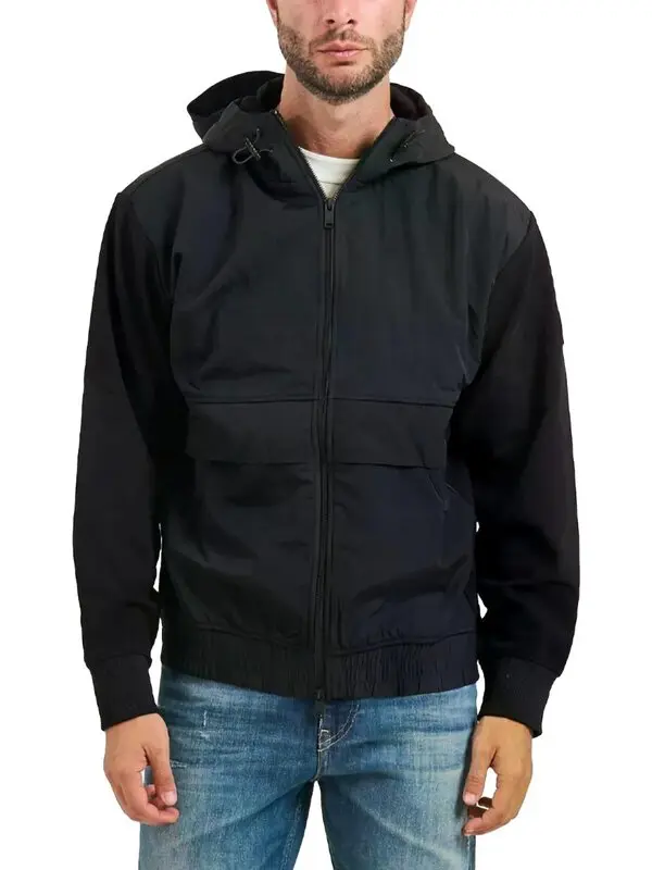 BOSS Panelled Hooded Jacket - Black