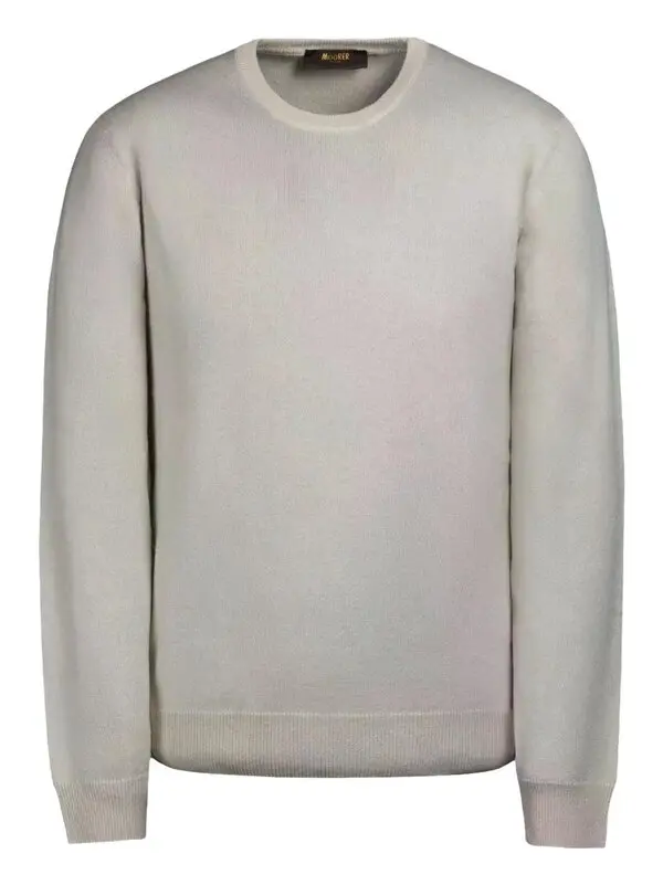 MOORER Orvieto Crew-neck Knitwear - Neutrals