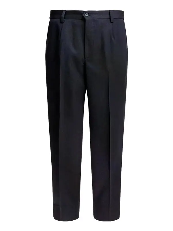 BRIGLIA 1949 Button Wool Trousers - Blue