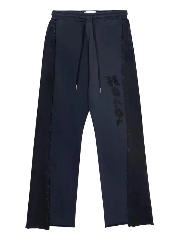 HONOR THE GIFT Denim-panel Track Pants - Black