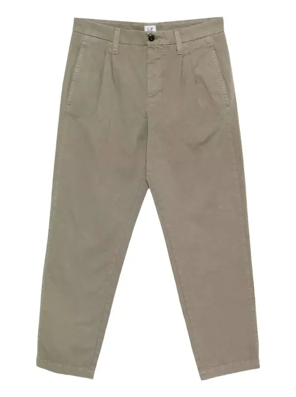 C.P. COMPANY Pleated Button-fastening Trousers - Neutrals