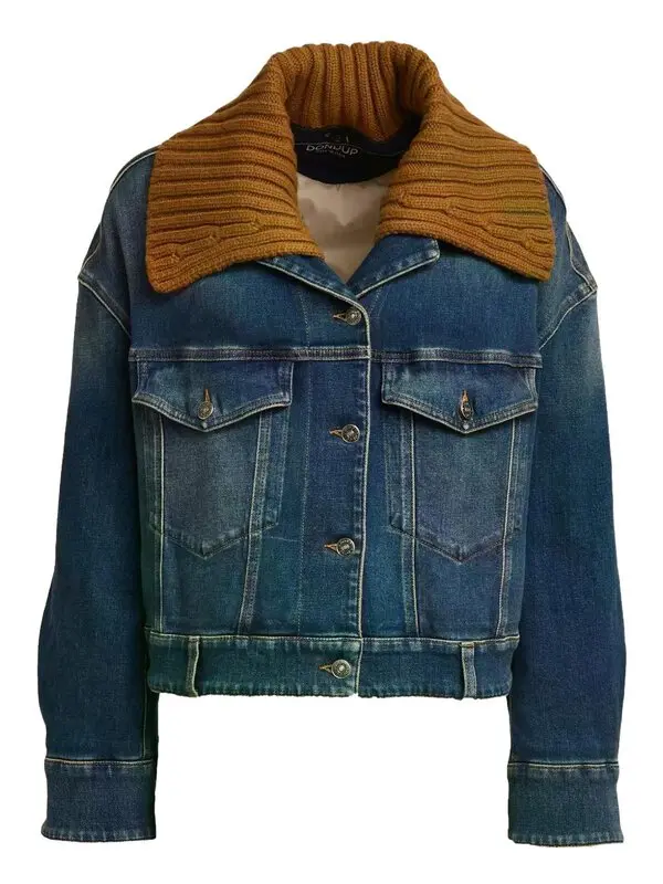 DONDUP Denim Jacket With Contrast Collar - Blue