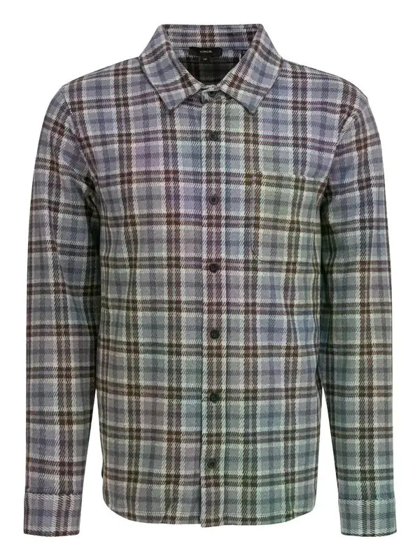 Vince Check-pocket Shirt - Grey