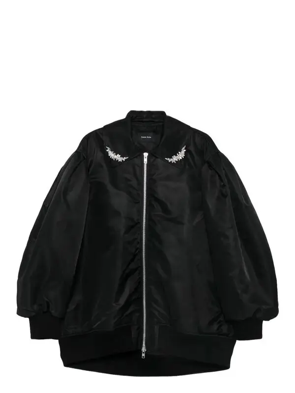 Simone Rocha Embellished Bomber Jacket - Black