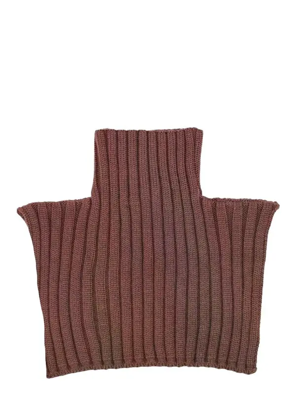 NICCOLO PASQUALETTI Ribbed-knit High Neck Top - Brown