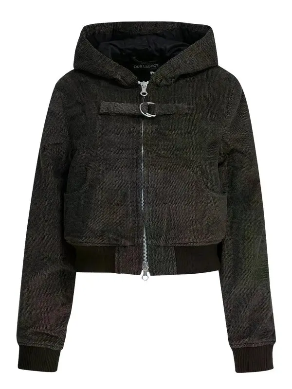 Our Legacy Buckle-detail Hooded Jacket - Brown