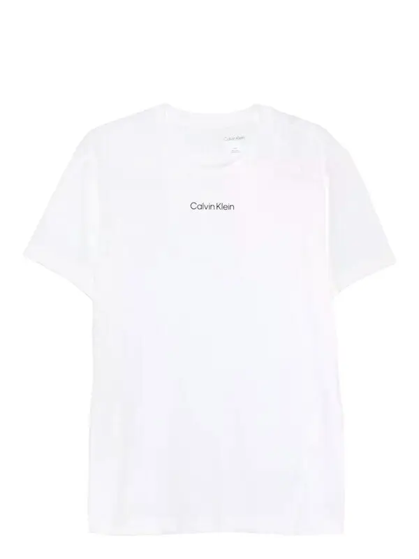 Calvin Klein Logo-detail Ribbed T-shirt - White