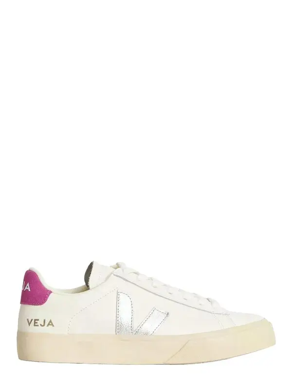 VEJA Logo Leather Sneakers - White