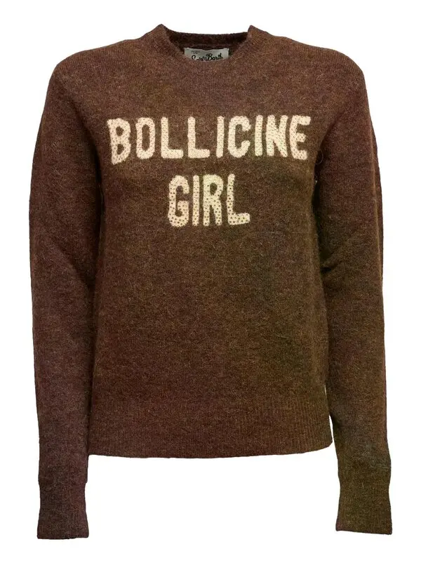 MC2 SAINT BARTH Crew-neck Pullover Sweater - Brown