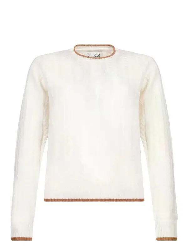 MC2 SAINT BARTH Cable-knit Sweater - White