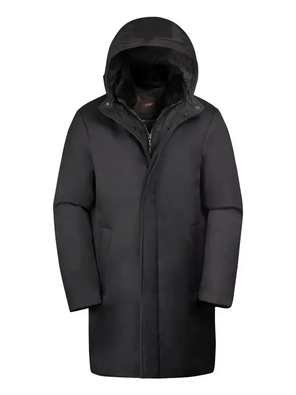 MOORER Vannes-ads Hooded Zip Jacket - Black