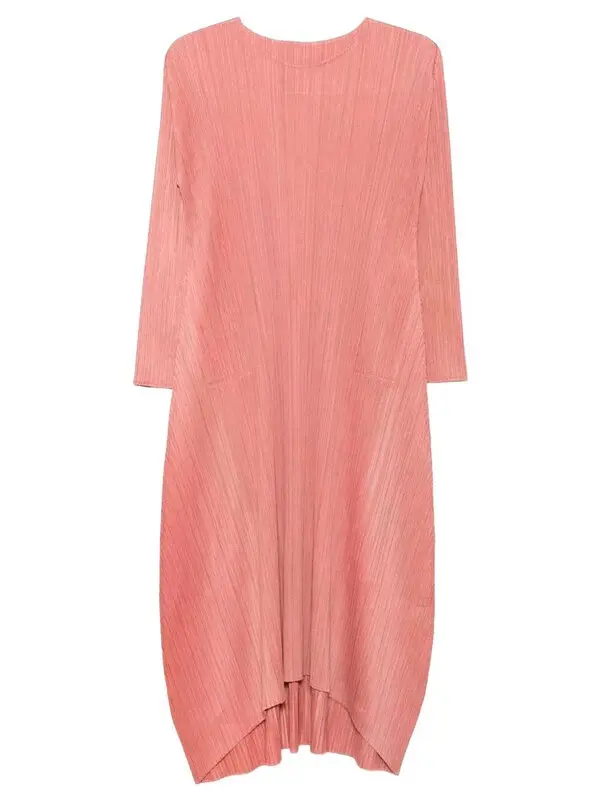 Issey Miyake Pleated Midi Dress - Pink
