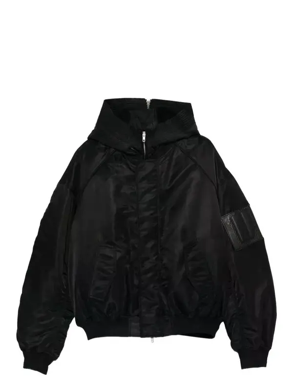 JUUN.J Hooded Panelled Jacket - Black
